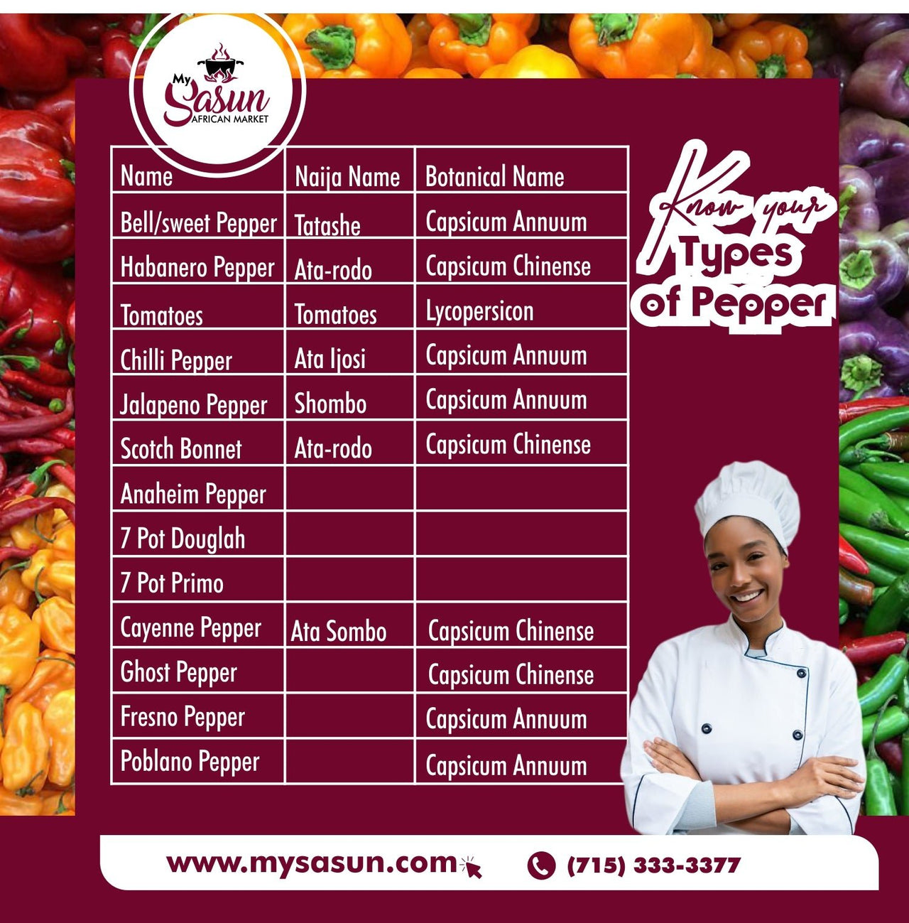 15 types of peppers, their origin and spice levels. – My Sasun